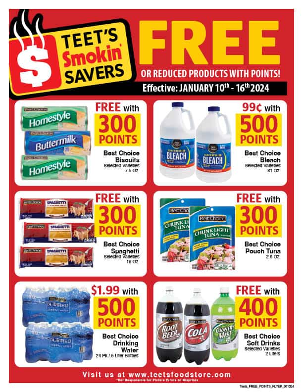 Reward-Specials – Teet's Food Store